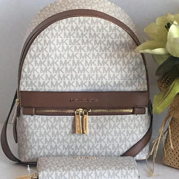 Michael Kors | Bags | Michael Kors Kenly Medium Backpack And Wallet ...